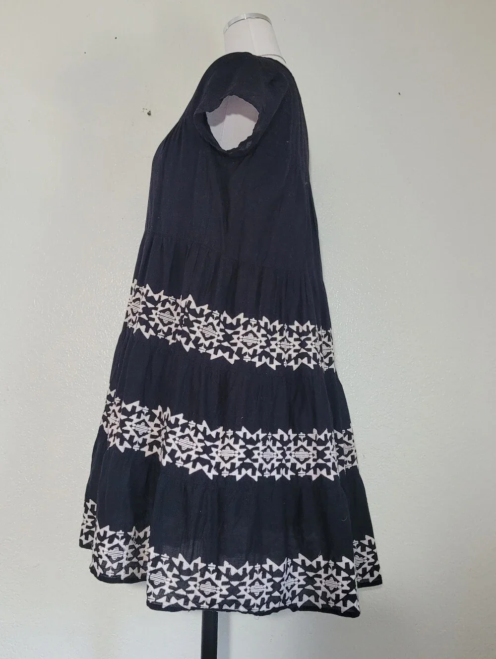 Roller Rabbit | Dresses | Roller Rabbit Pamela Black Mini Tiered Dress ...